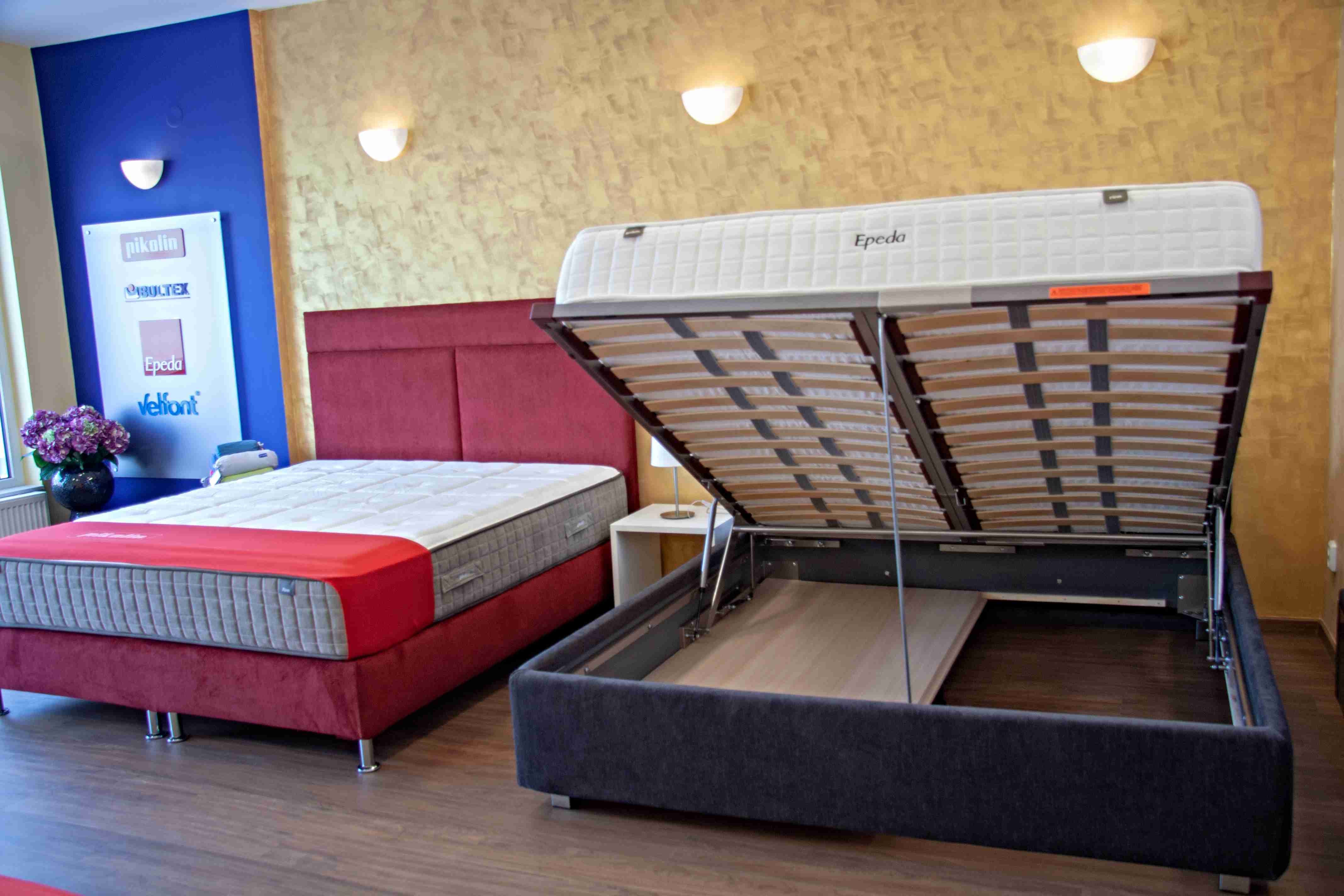 Čalouněné postele | matrace Pikolin | Sleep Expert | pružinové matrace